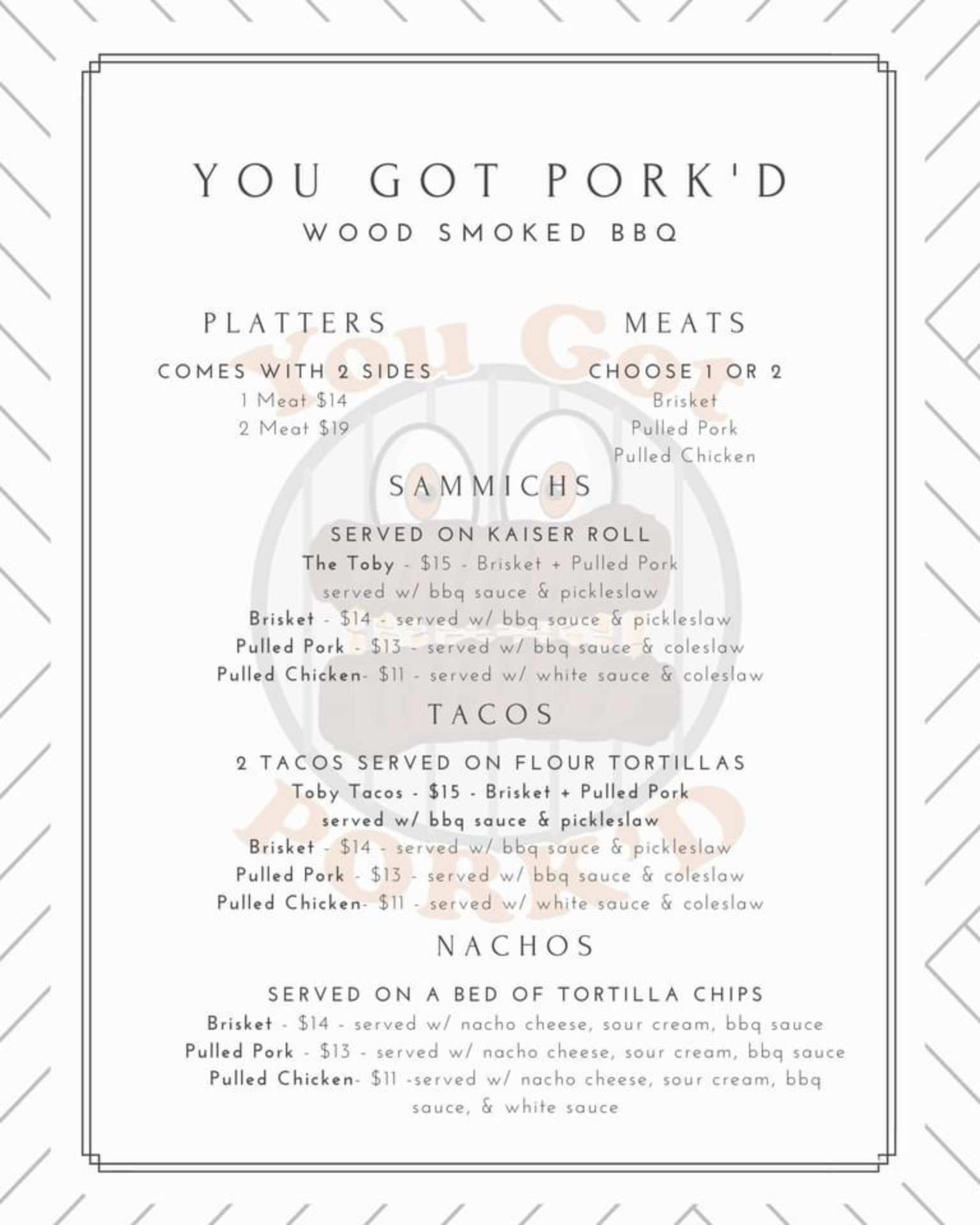 Food Menu - Leaf Cigar Bar